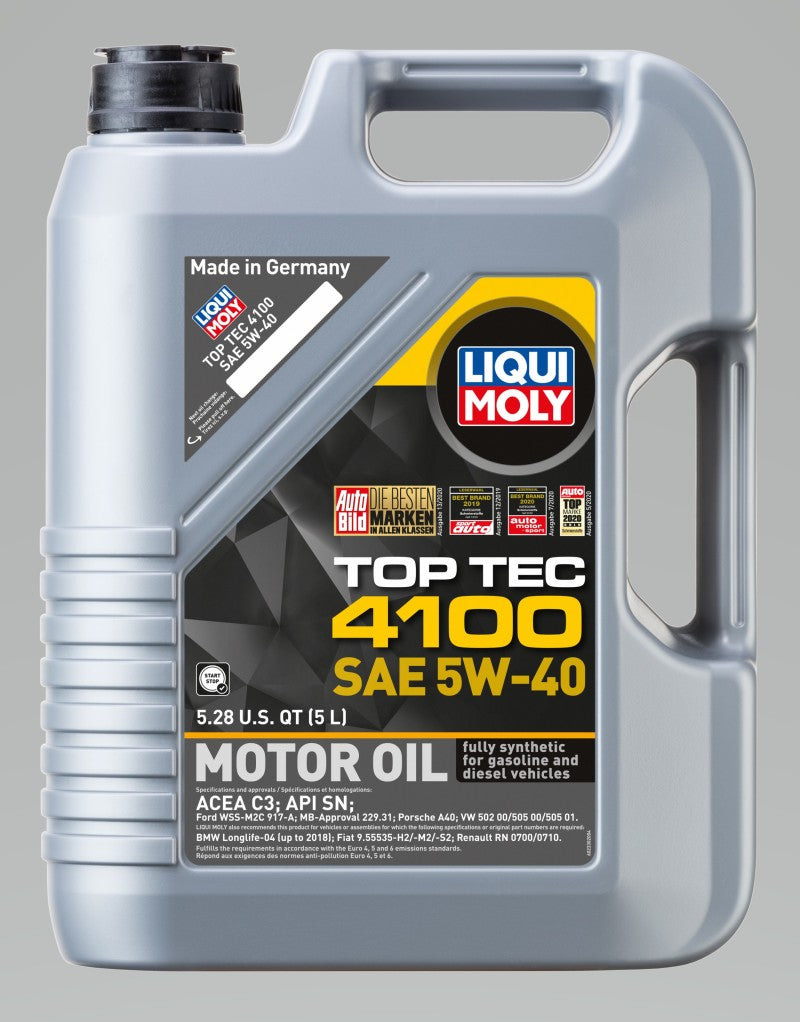 LIQUI MOLY 5L Top Tec 4100 Motor Oil SAE 5W40 – HDWERKS - Worldwide ...
